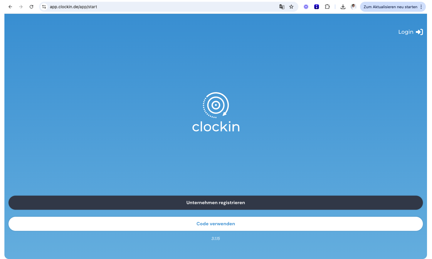 Kann ich die clockin-App auch im Browser nutzen?