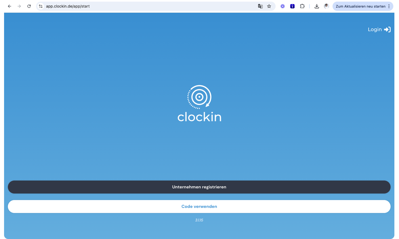 Kann ich die clockin-App auch im Browser nutzen?